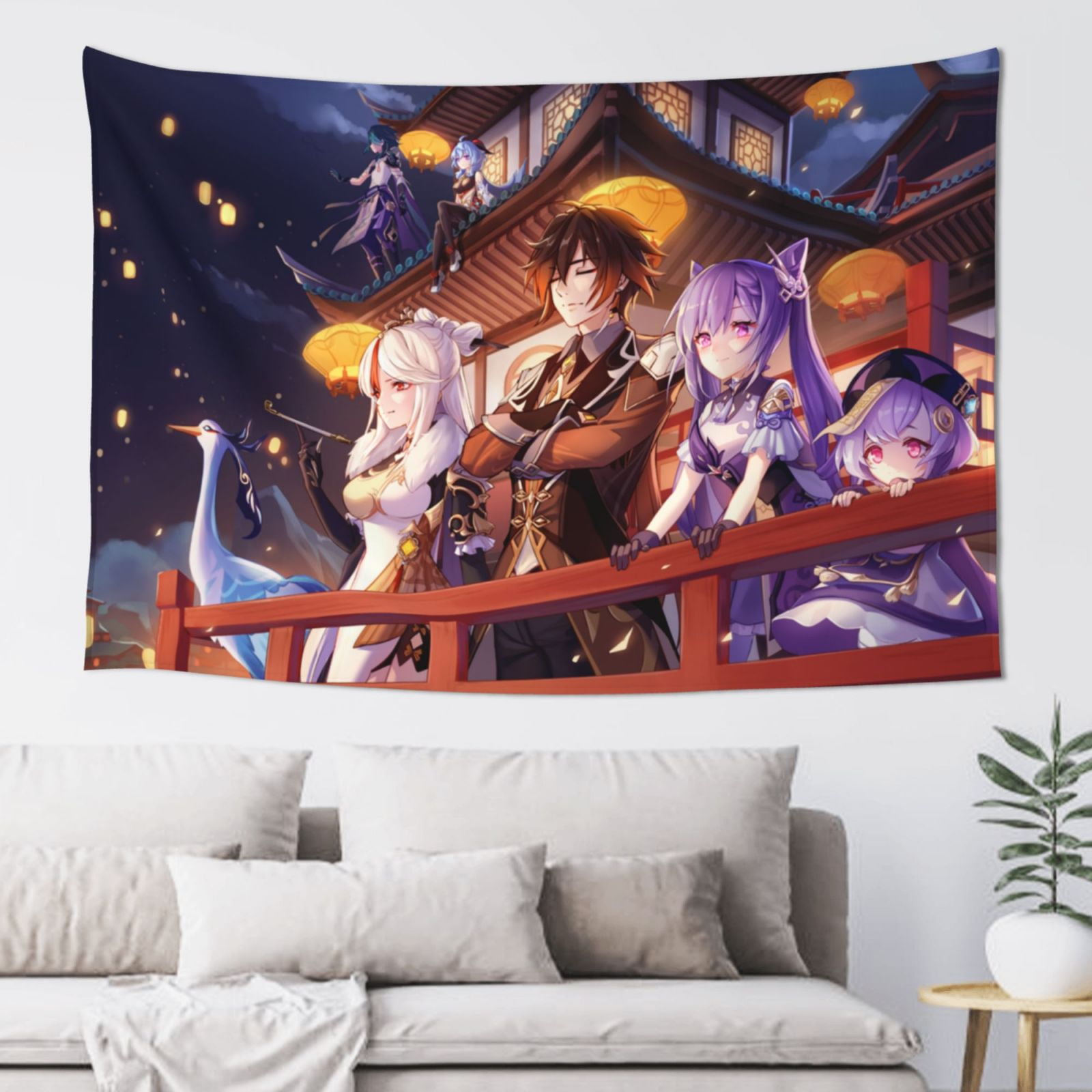 Genshin Impact Tapestry Wall Hanging Home Decoration Wall Blanket ...