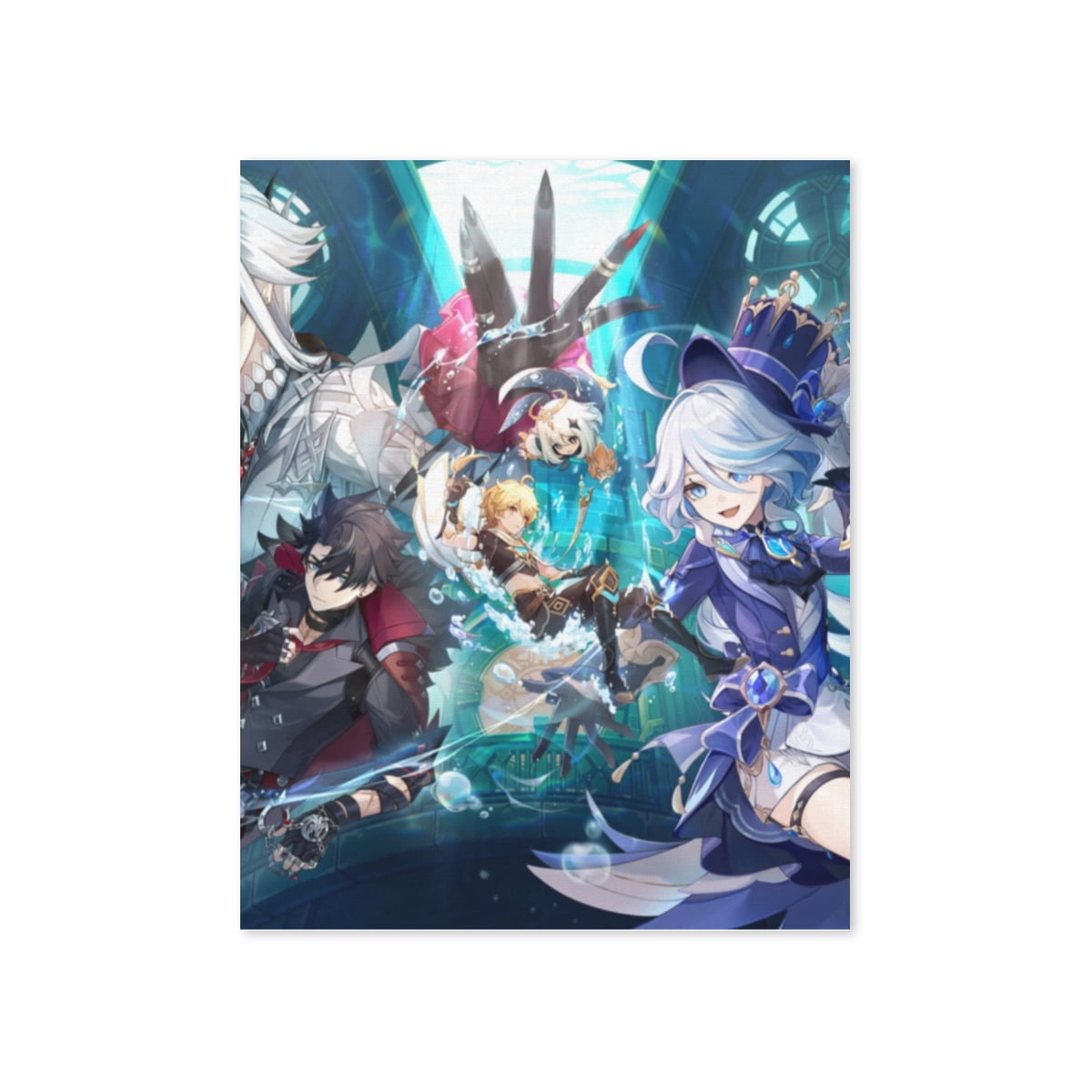 Genshin Impact Unframed Posters Canvas Art Posters Cartoon Posters ...