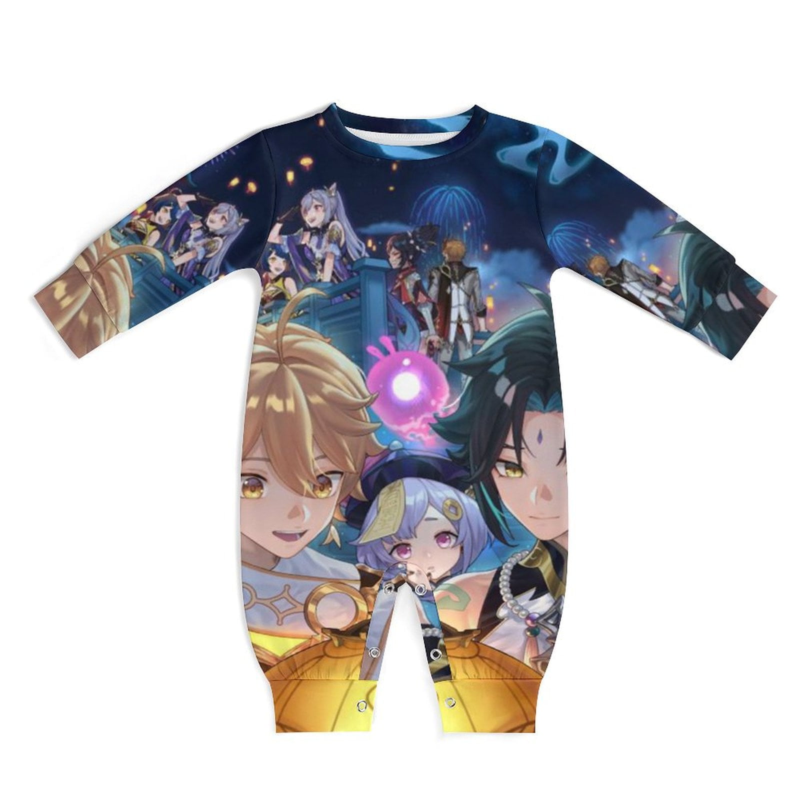 Genshin Impact Unisex Baby Boy Girl Rompers Long Sleeve Infant ...