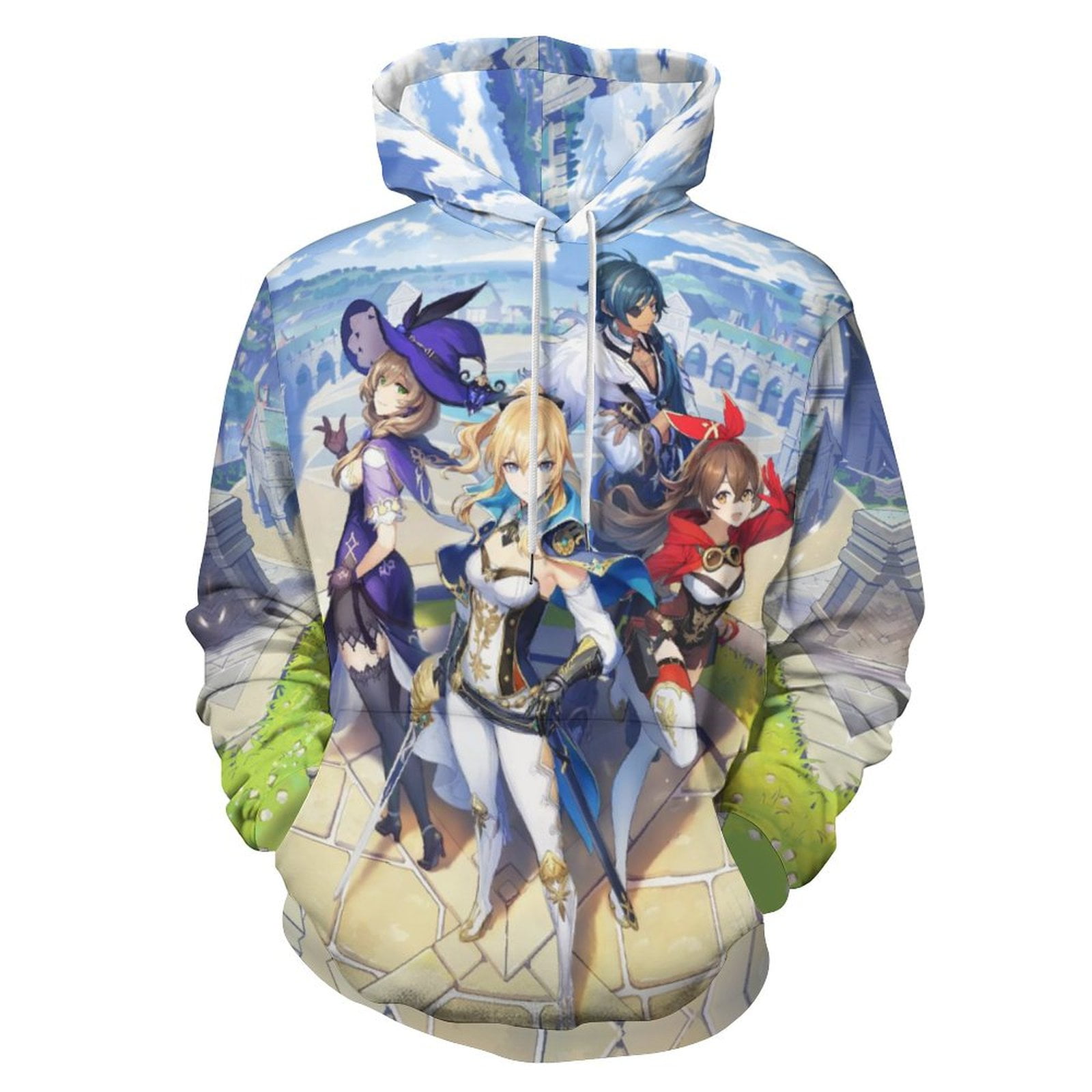 Genshin Impact Unisex Sweatshirts Loose Pullover Sweater Hooded Hoodie ...