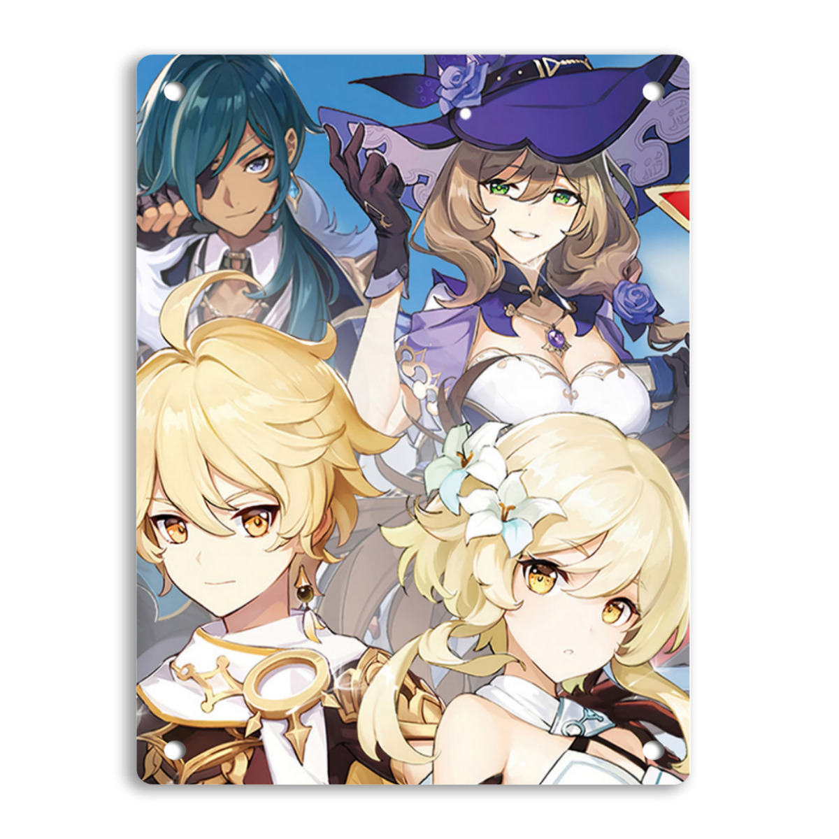 Genshin Impact Wall Sign - Cartoon Aluminum Poster 12 X 15 Inch Home ...