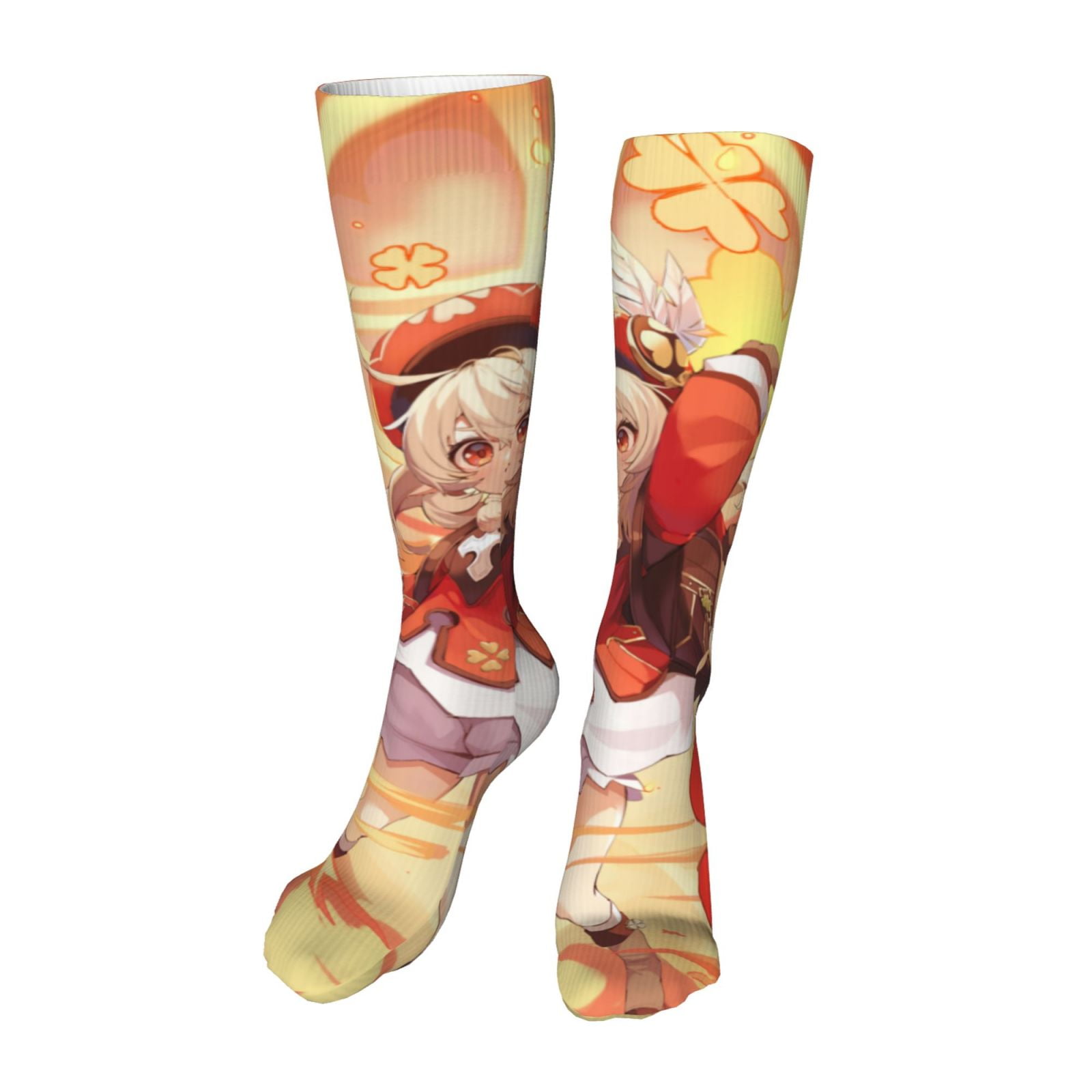 Genshin Impact Womens Knee High Socks Casual Long Stockings 20 Inches ...