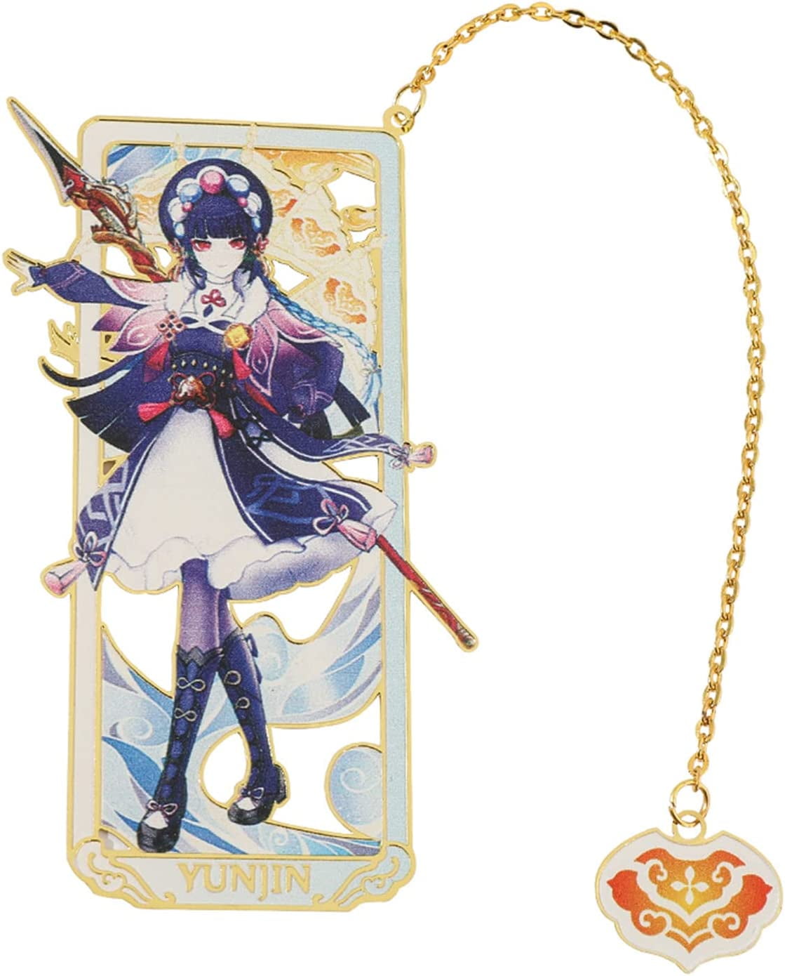 Genshin Impact Yun Jin Metal Bookmark - Classic Anime Figure Bookmark ...