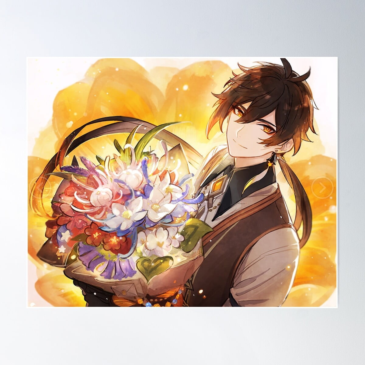 Genshin Impact - Zhongli Birthday Official Artwork 2020 Poster Wall Art ...