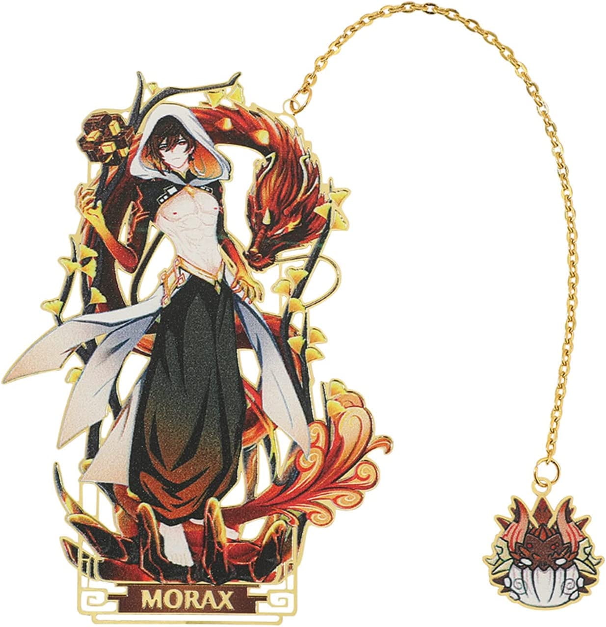 Genshin Impact Zhongli Metal Bookmark - Classic Anime Figure Bookmark ...