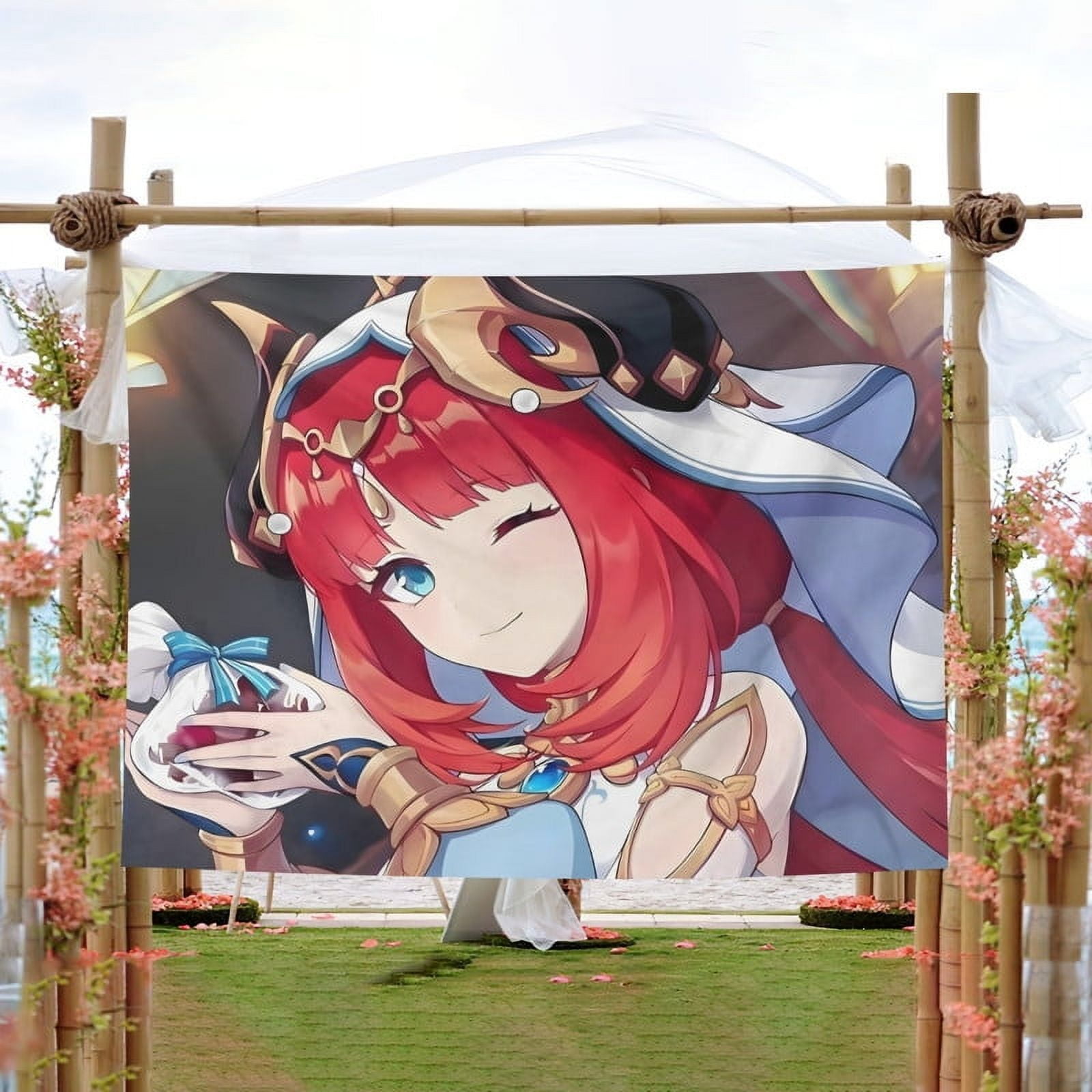 Genshin Impact pattern wall hanging 50*60 inches high-quality peach ...