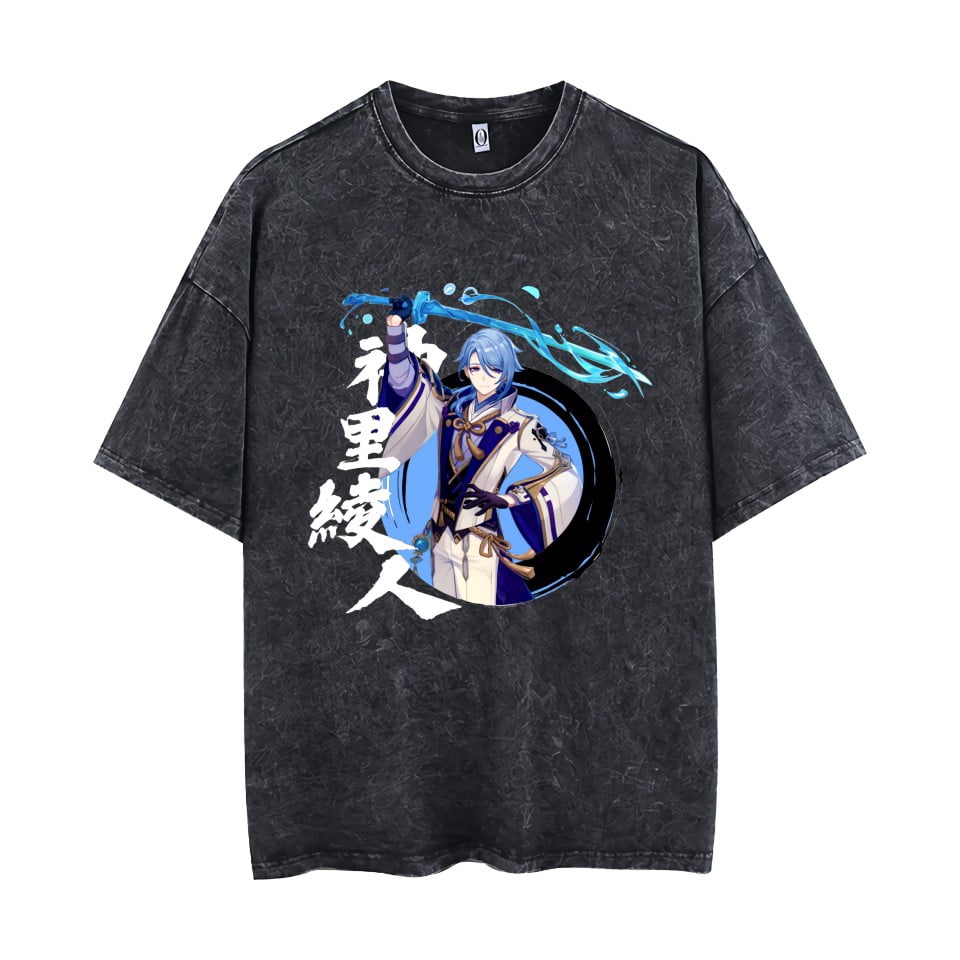 Genshin Impaktekaedhara Kazuhart shirt Sasa washed cotton vintage ...