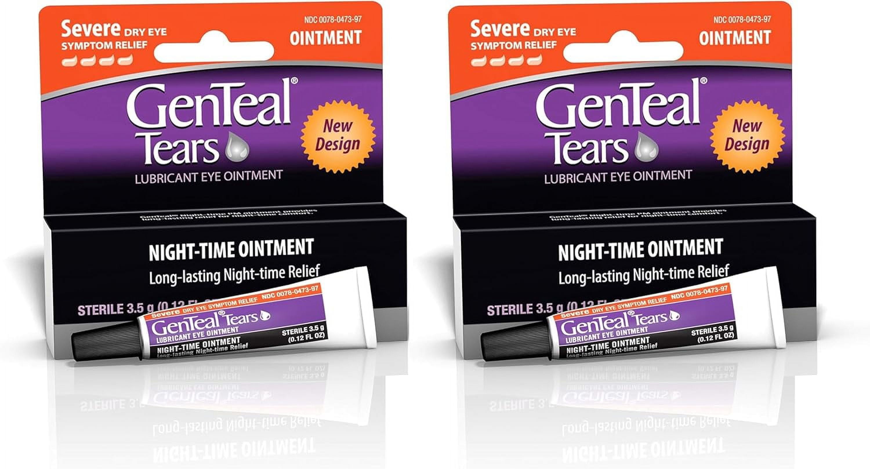 Genteal Tears Night-Time Ointment 3.5g Clear 0.12 Fl Oz (Pack of 2 ...