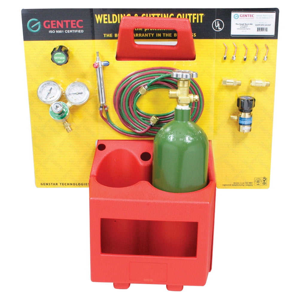 Gentec Small Torch Kit, Includes Oxygen Tank - Hoses - Tips - Propane ...