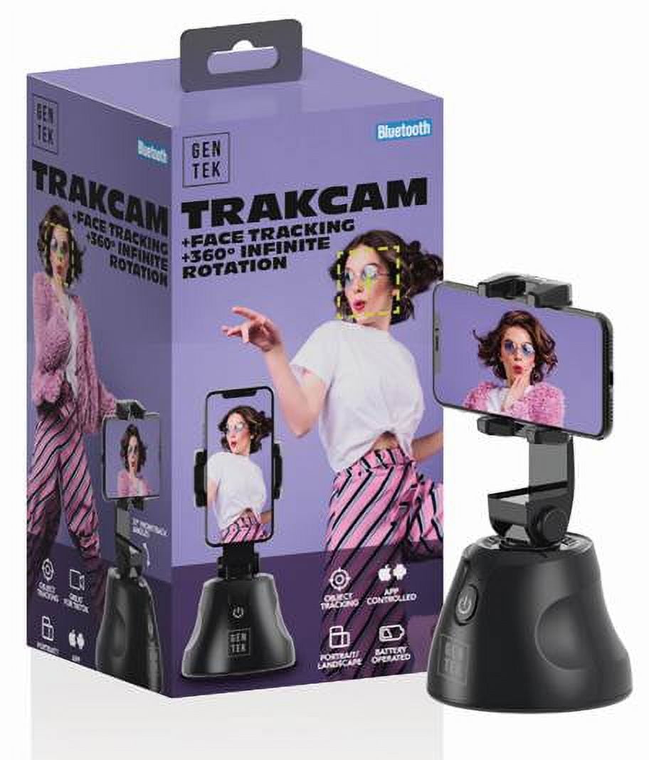 Gentek Face Tracking 1080P Web Cam with 360 Degrees Rotation, Black ...