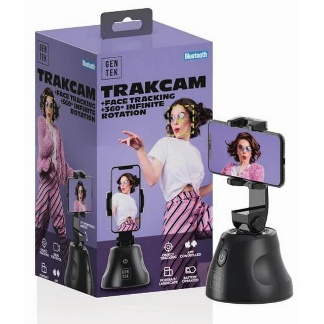 Gentek Face Tracking 1080P Web Cam with 360 Degrees Rotation, Black ...