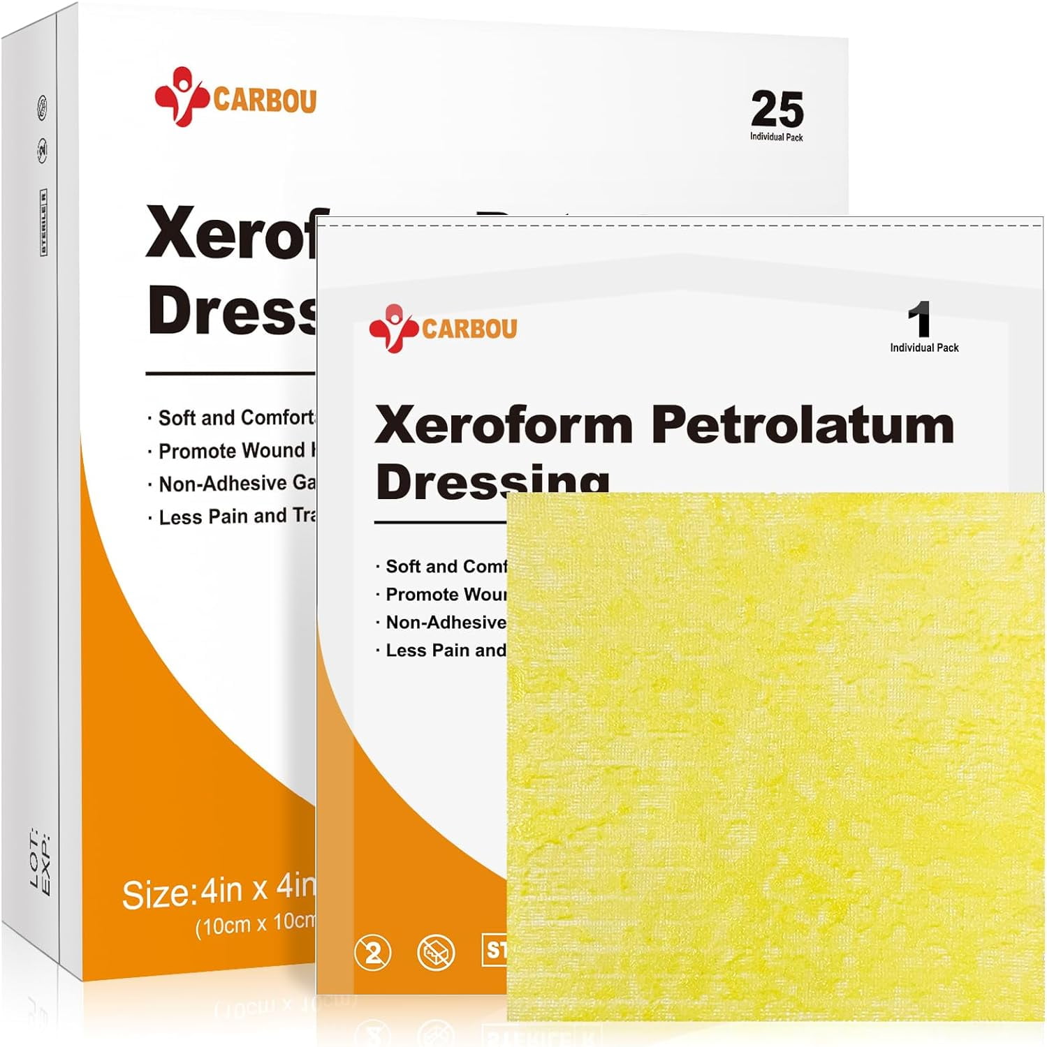 Gentell 19240 XeroForm Medicated Petrolatum Dressing 4 in. x 4 in. (Box ...