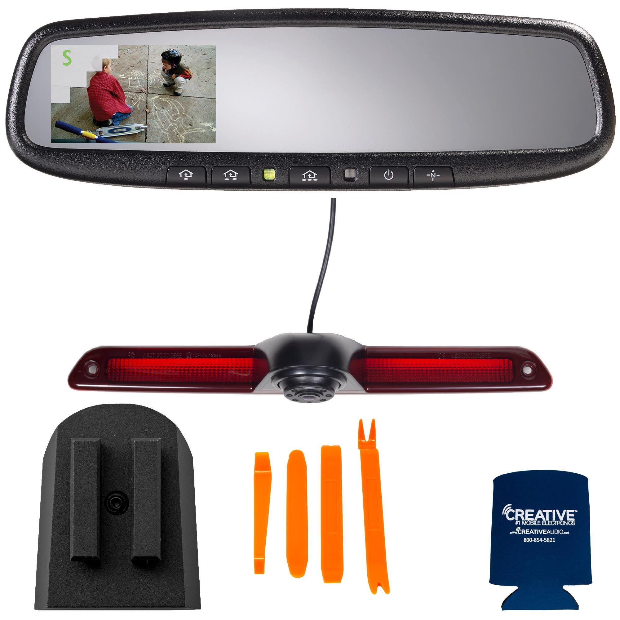 Gentex Van ADVGENM45S Rear View Video Mirror,Auto Dim,Homelink control ...
