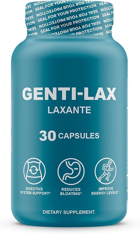 Genti-Lax Laxative - Gentle Digestive Support with 30 Capsules ...