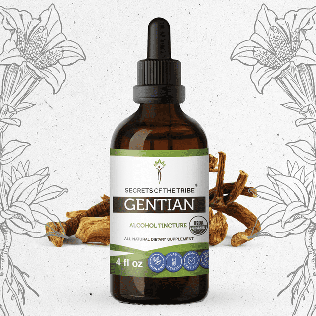Gentian Tincture Alcohol Extract, Responsibly farmed organic Gentian ...