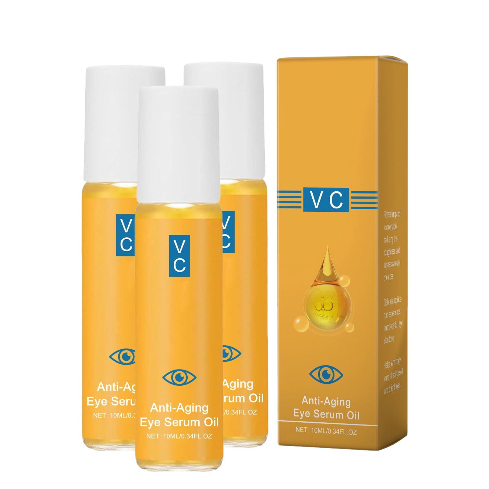 Gentle Anti-Wrinkles Eye Essence Oil,Natural VcLutein Eye Rollerball ...