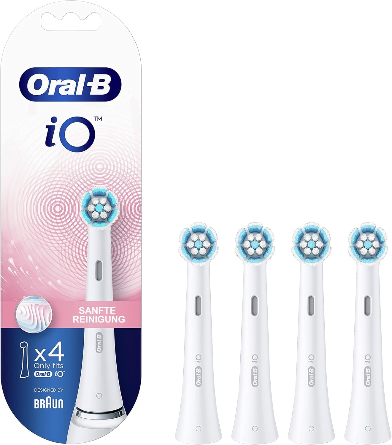 Gentle Cleaning Replacement Brush Heads Compatible with Oral-B iO Series, 4000 Extra-Soft ...