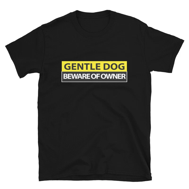 Gentle Dog Immature Pun Humor Graphic Novelty Souvenir Gift Top TShirt ...