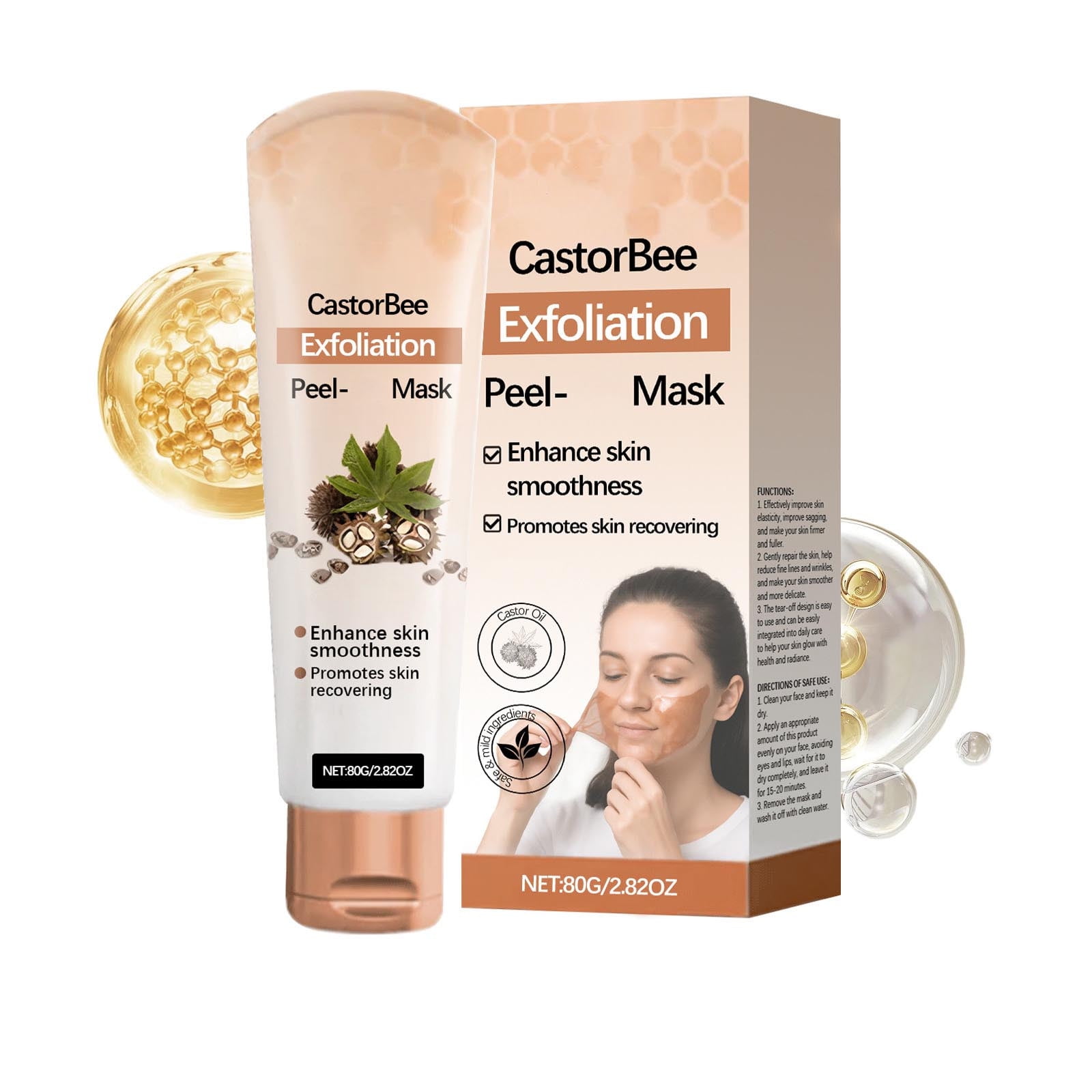 Gentle Exfoliating Peel-off Mask - Hydrating, Moisturizing & Firming ...