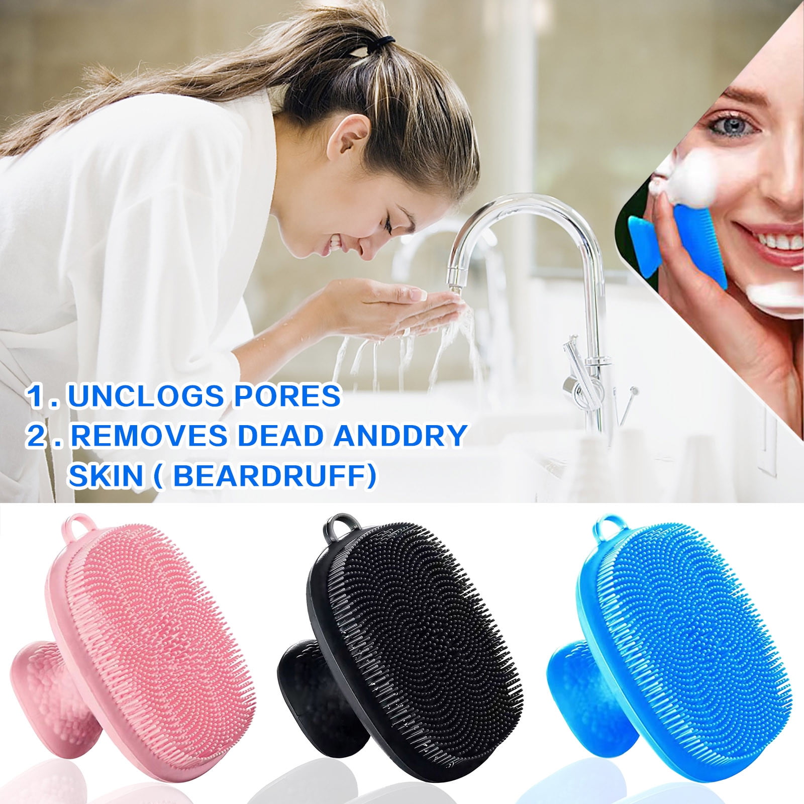Gentle Facial Scrub Exfoliating Pad, Skin Scrubber to Remove Dead and ...