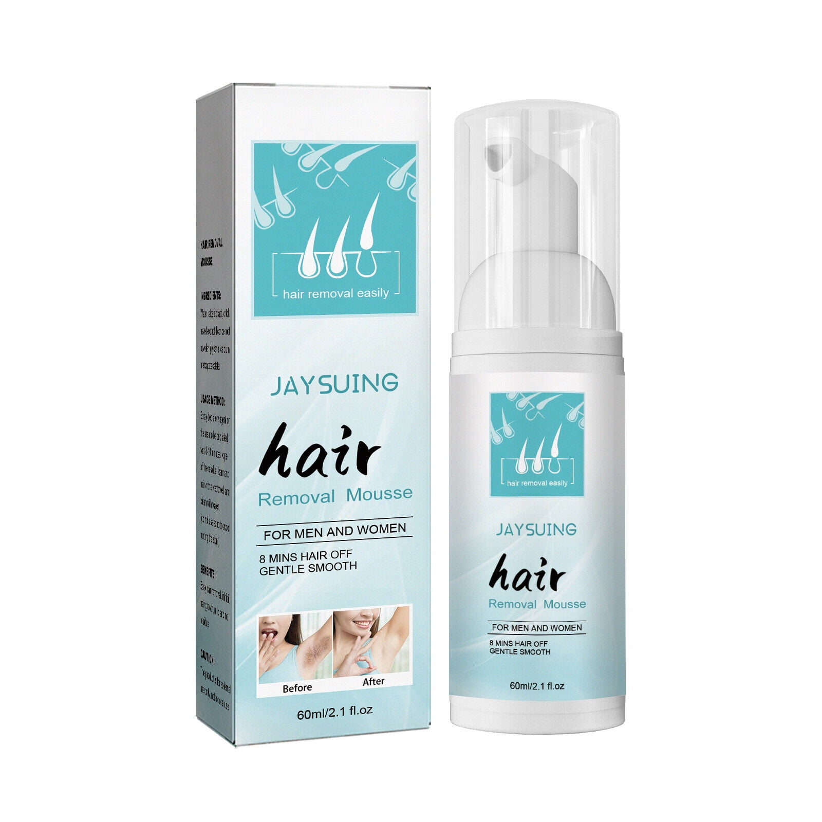 Gentle Hair Removal Mousse for Men Women Legs Underarms Hair Removal ...