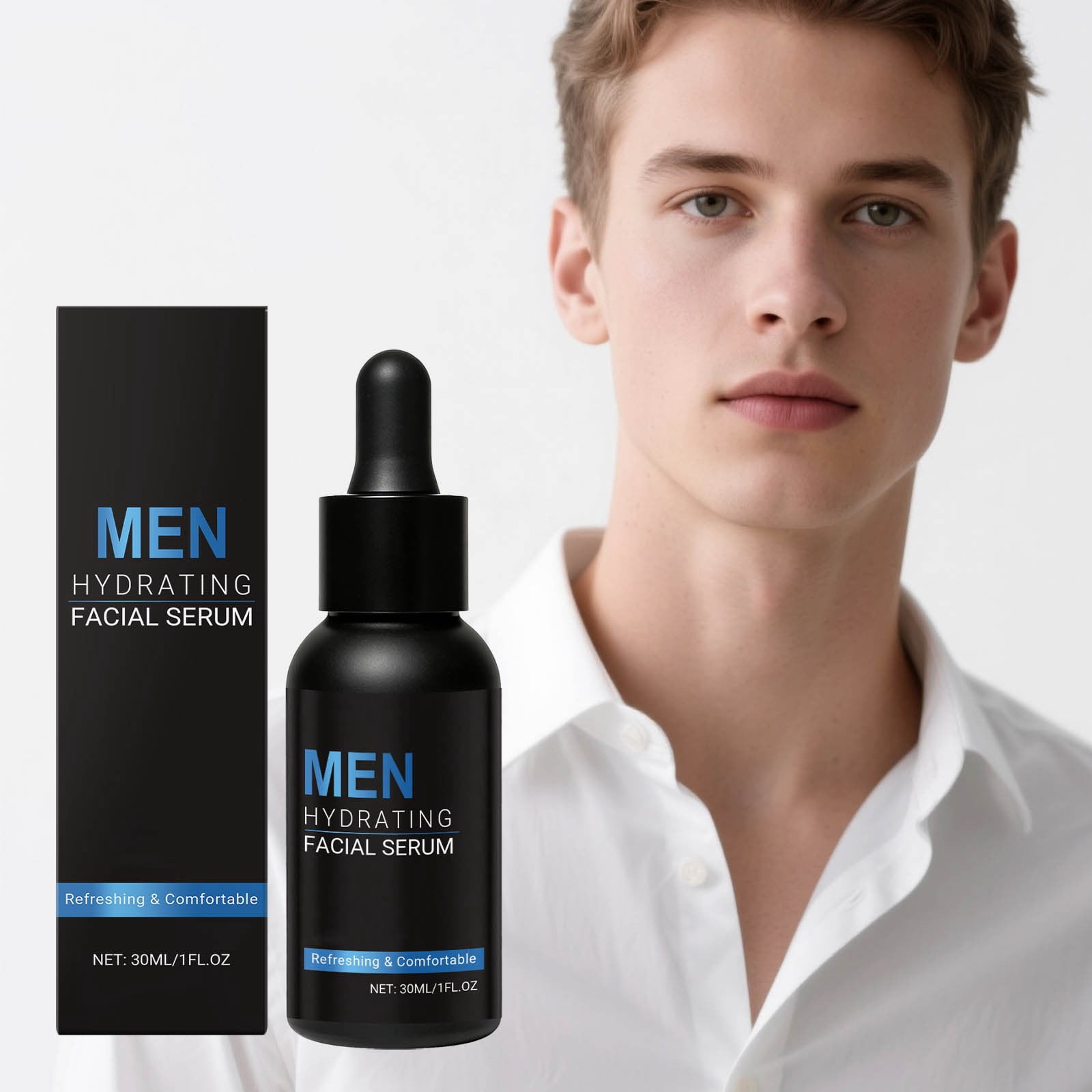 Gentle Mens Face Moisturizer Essence,4D Hyaluronic Acid Multi-Level ...