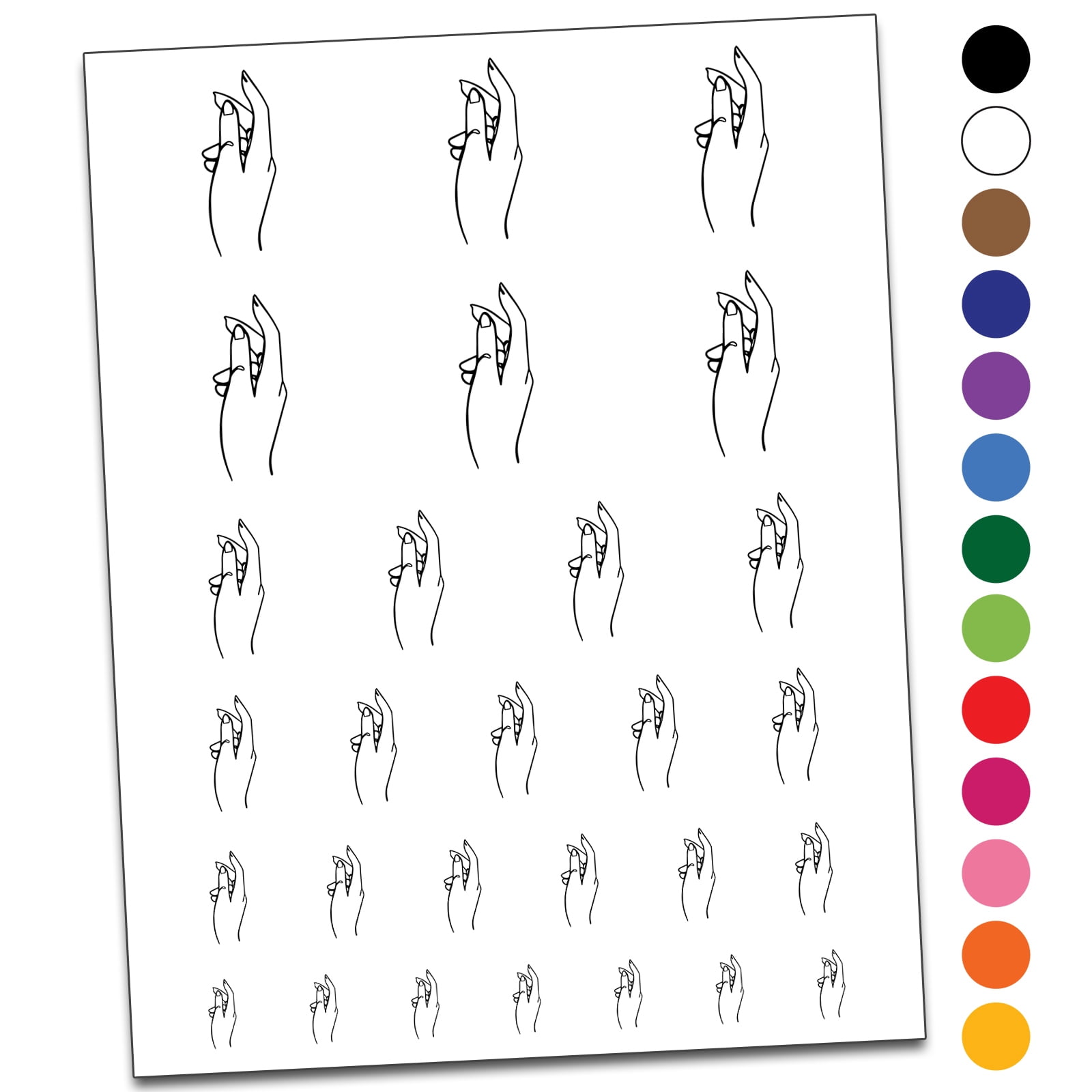 Gentle Open Hand Water Resistant Temporary Tattoo Set Fake Body Art ...