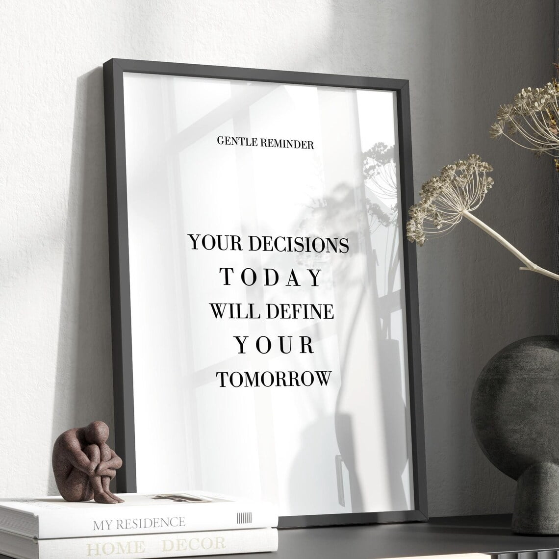 Gentle Reminder Print Wall Art - Quote Wall Art - Motivational ...