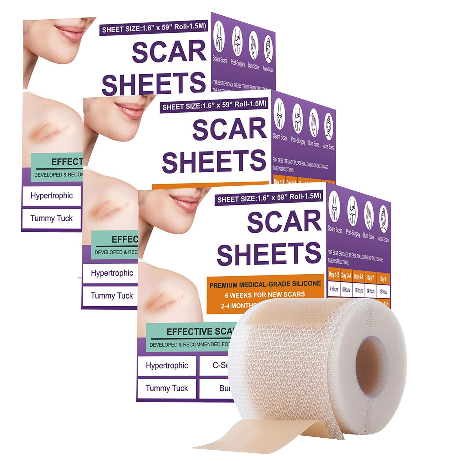 Gentle Silicone Scar Patch,Fading Fine Lines,Transparent Silicone Scar ...