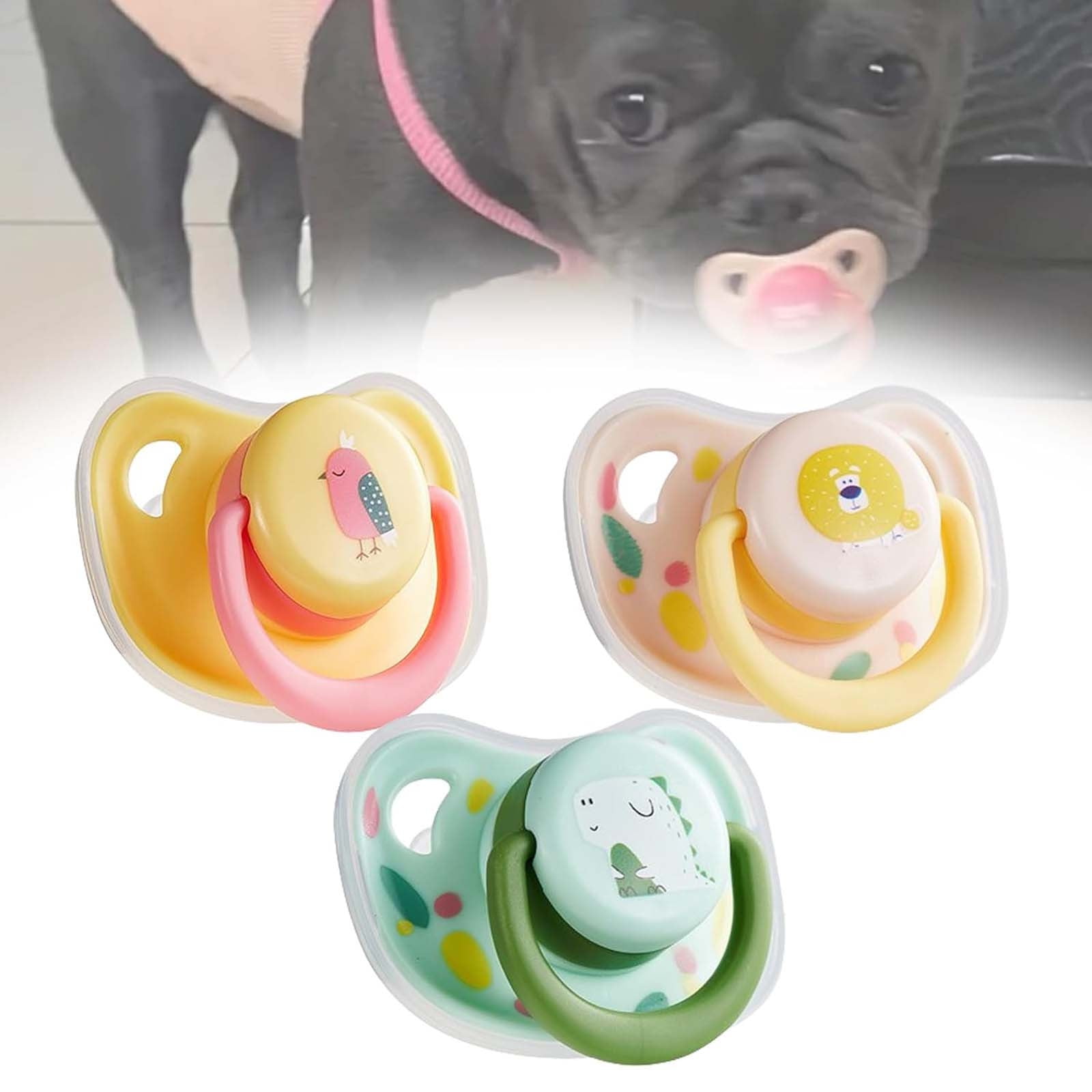 Gentle Silicone Pets Soother Pacifier for Puppies Kittens, Rotatable ...