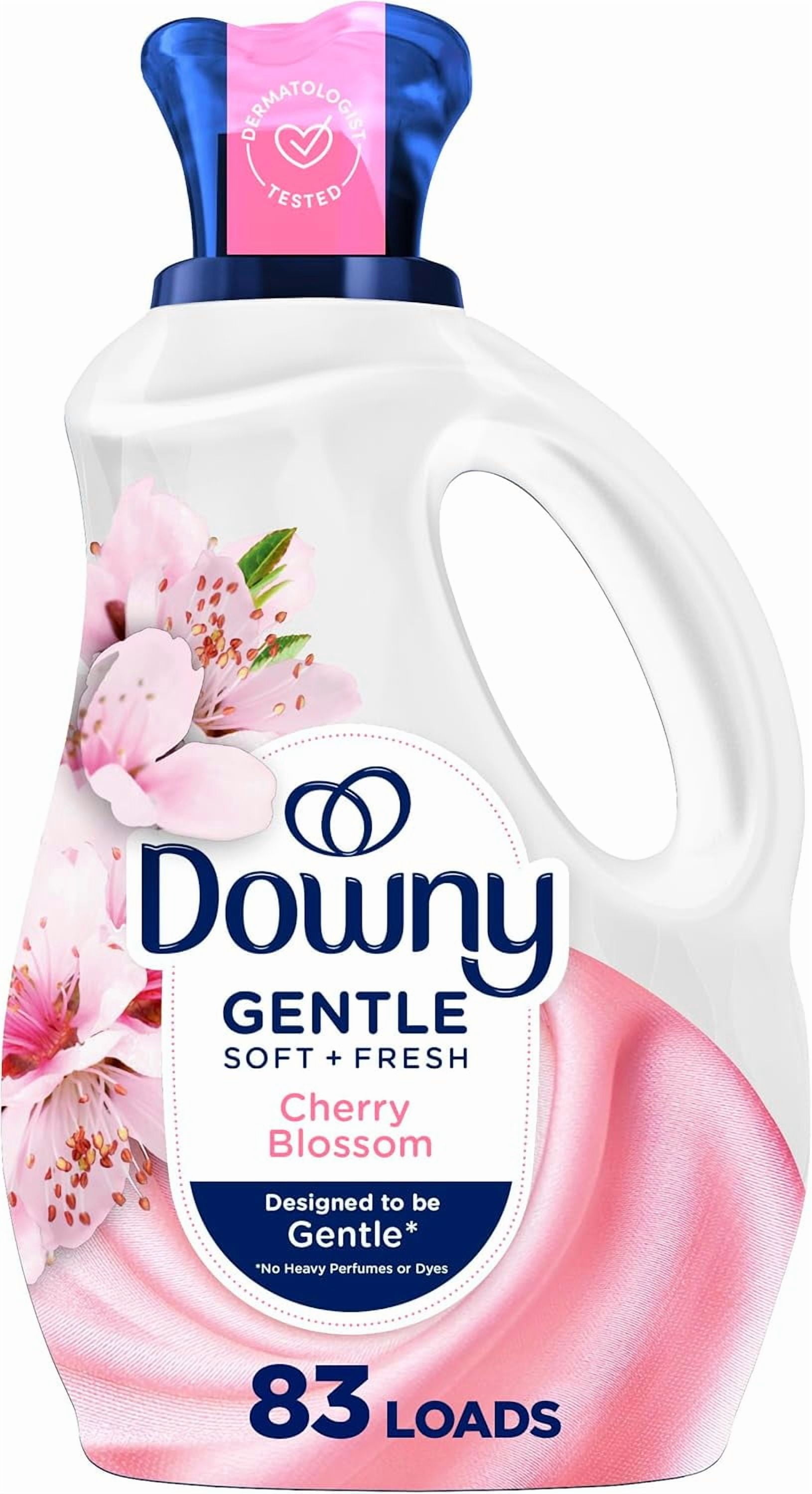 Gentle Soft + Fresh Fabric Softener Liquid, Cherry Blossom Scent, 56 FL ...