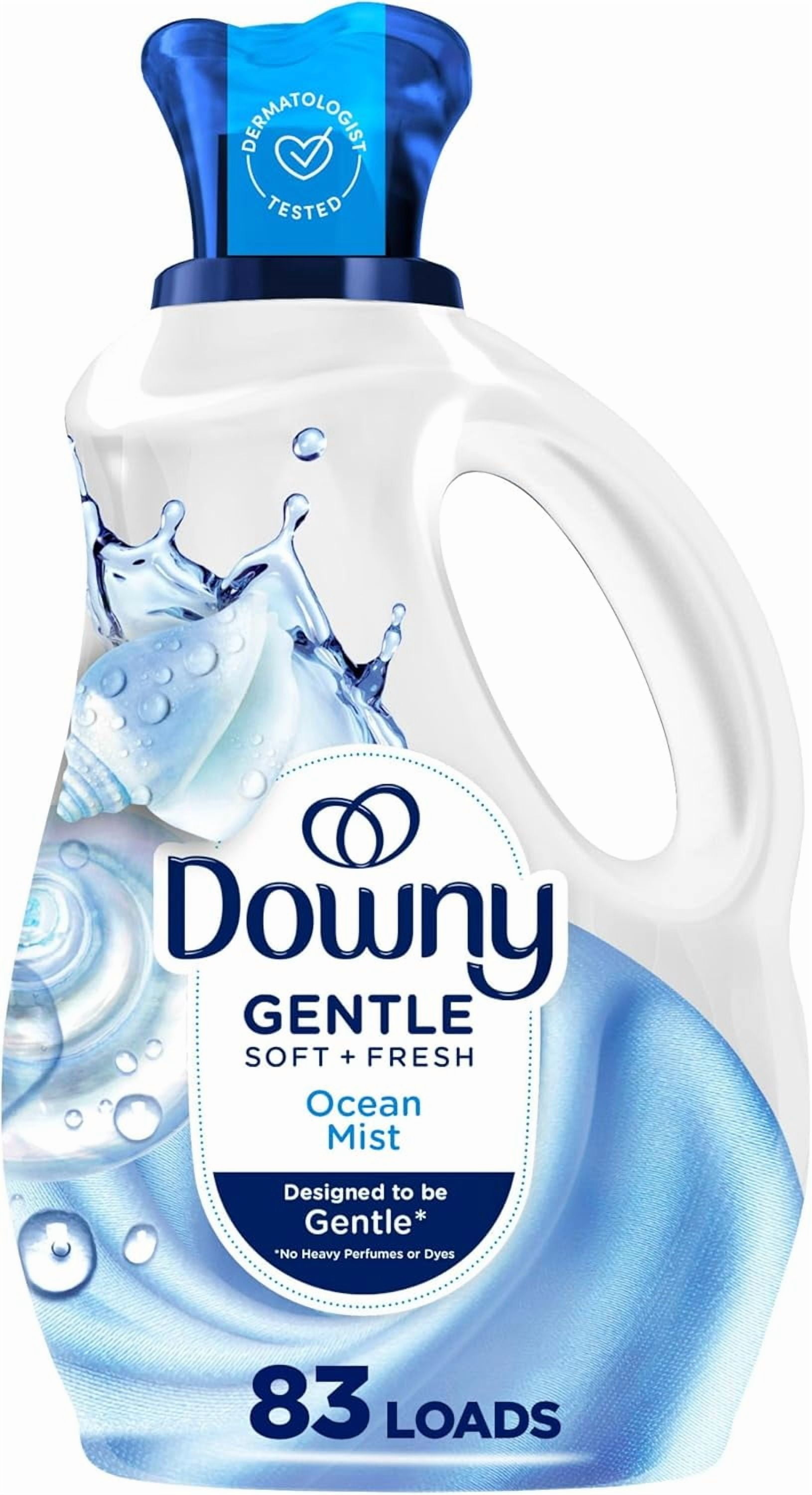 Gentle Soft + Fresh Fabric Softener Liquid, Ocean Mist Scent, 56 FL OZ ...