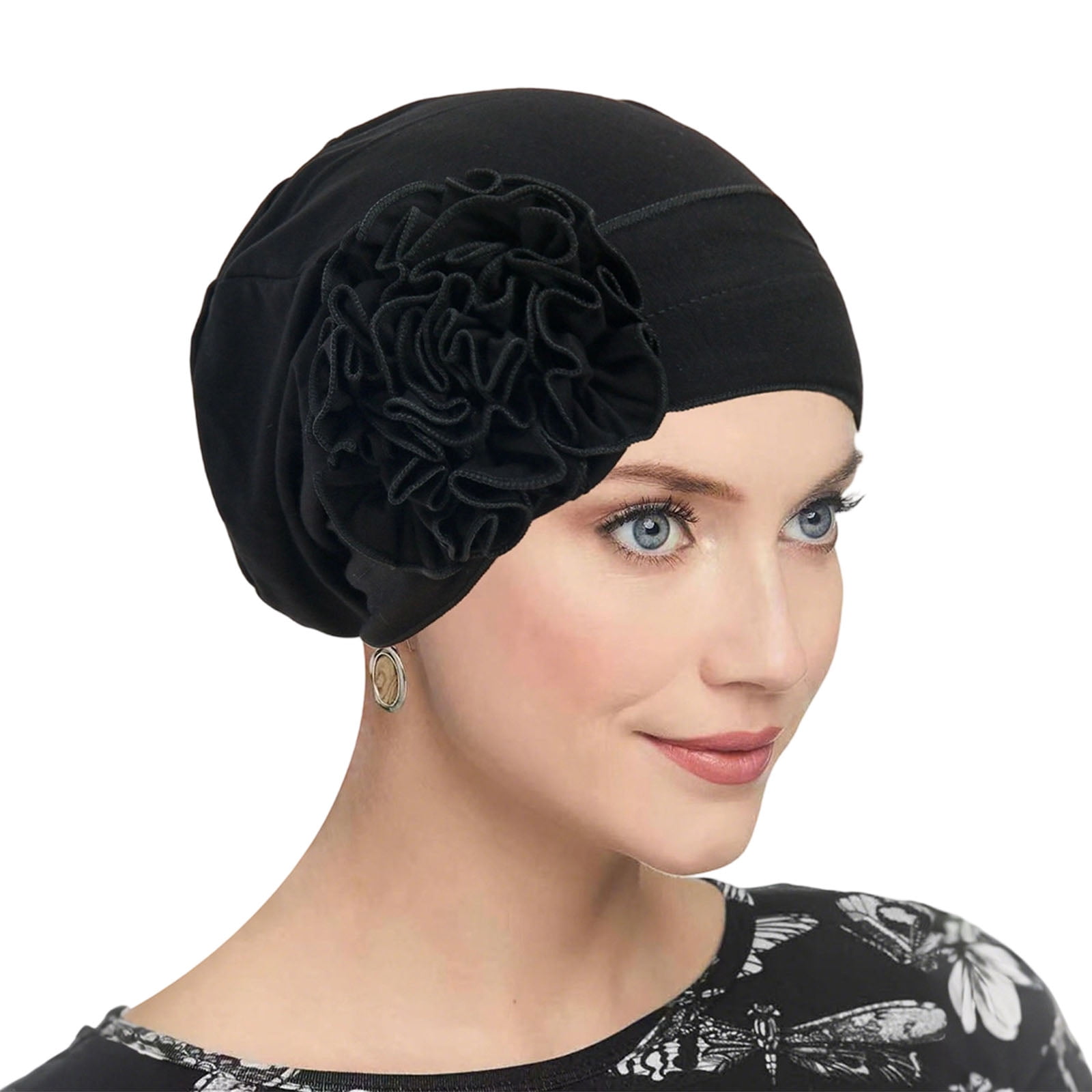Gentle Stretch Chemotherapy Hat Soft Polyster Hat With Decorative ...