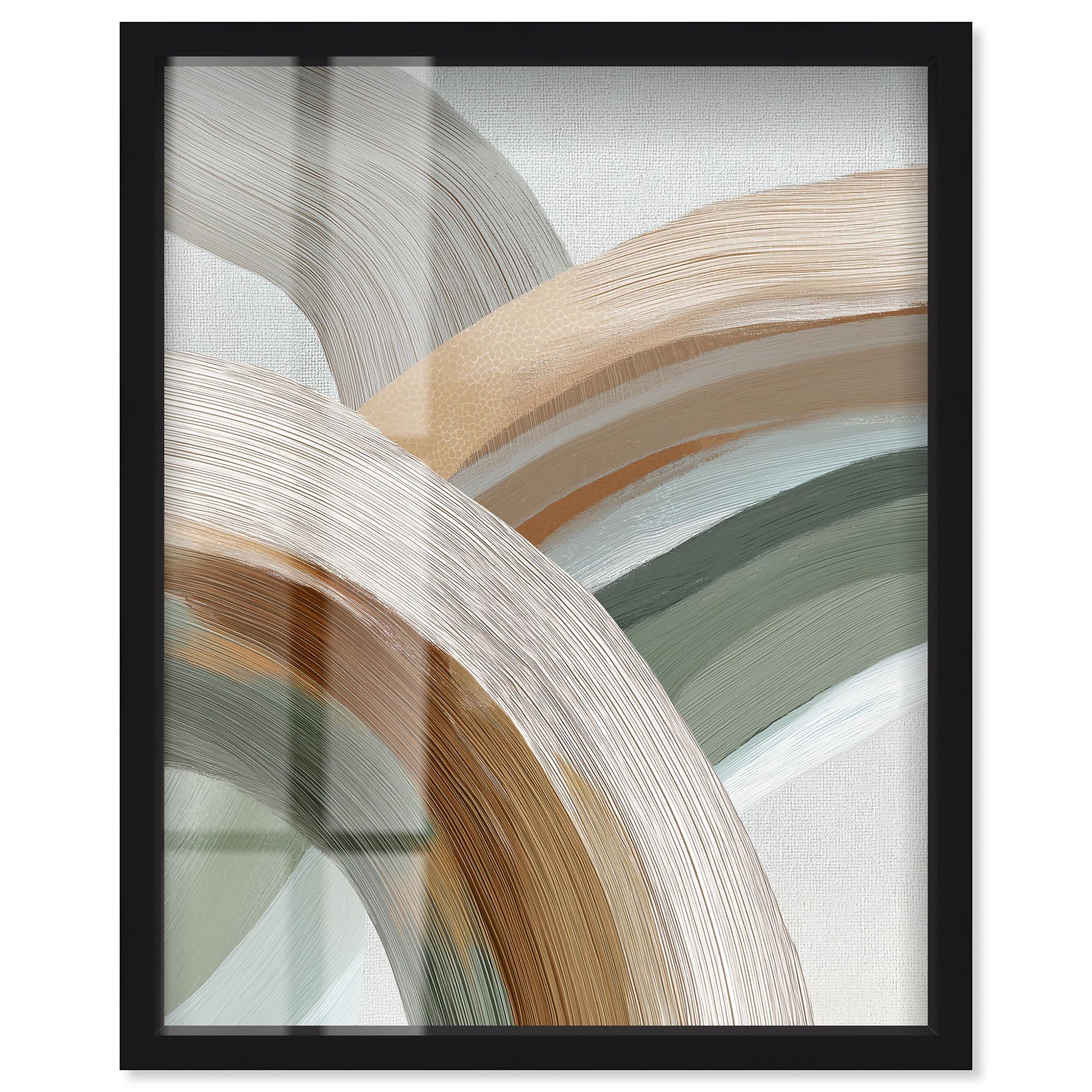 Gentle Swell I Shadowbox Print Green Wall Art by Art Remedy, Black ...