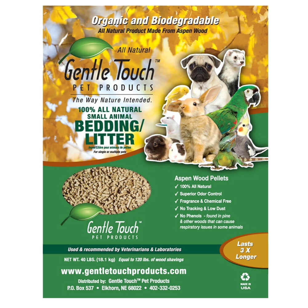 Gentle Touch Pet Bedding, Aspen Wood Pellets for Dogs, Horses, 40 lbs ...