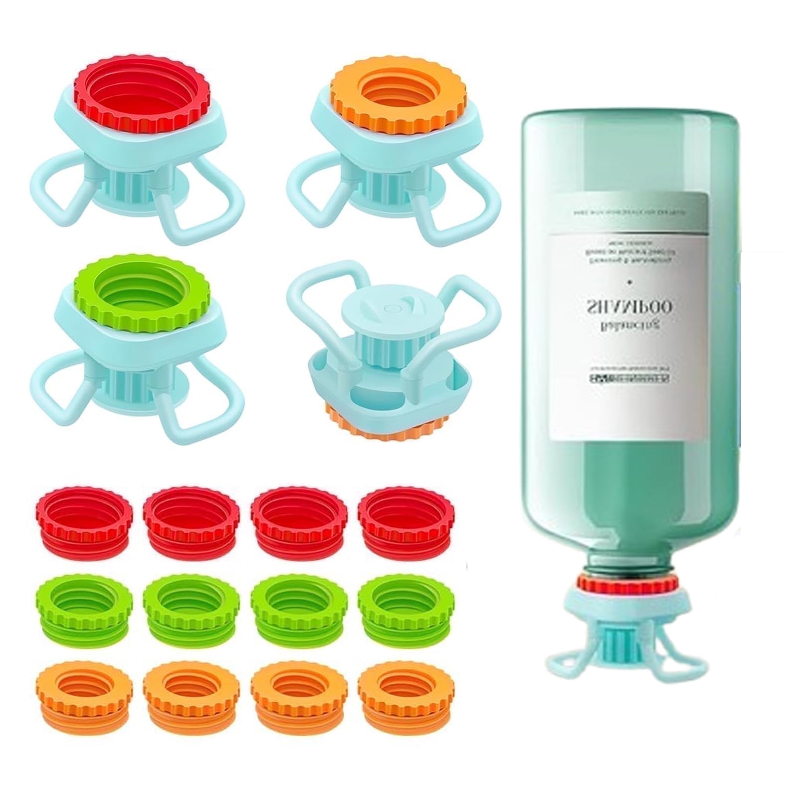 Luvan 4 packs Plastic Bottle Emptying Kit ,Plastic Universal Inverted ...