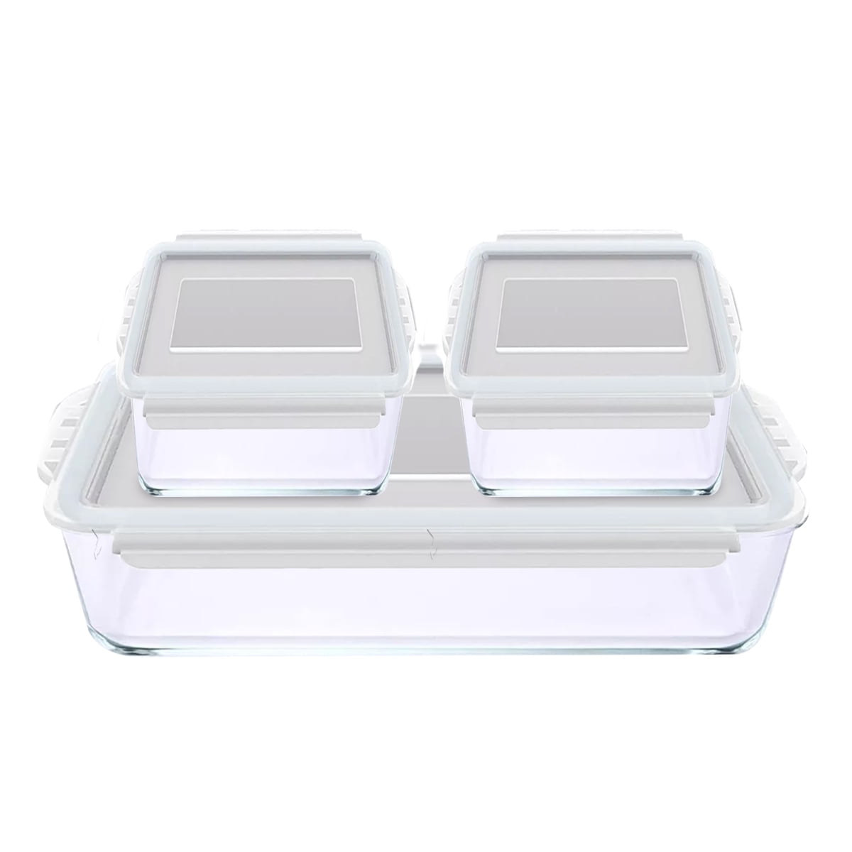 GentleShark Glass Baking Dishes with Lids,6 Pieces Large Glass Bakeware ...