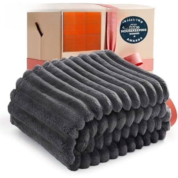 GentleSoft Grey Twin Blanket for Bed - Super Soft Cozy Blankets for ...