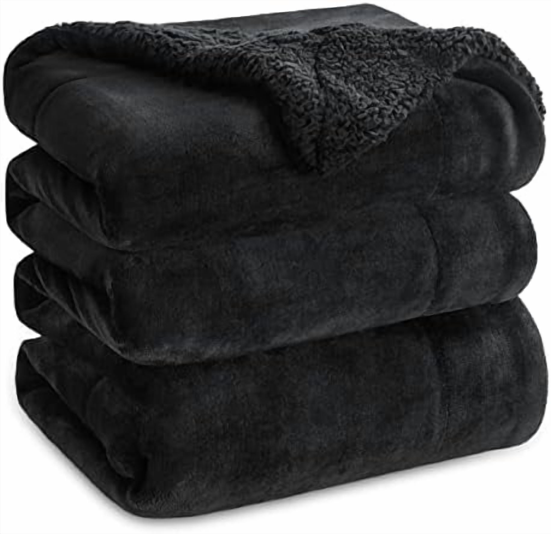 GentleSoft Sherpa Fleece Blankets Queen Size for Bed - Thick and Warm ...