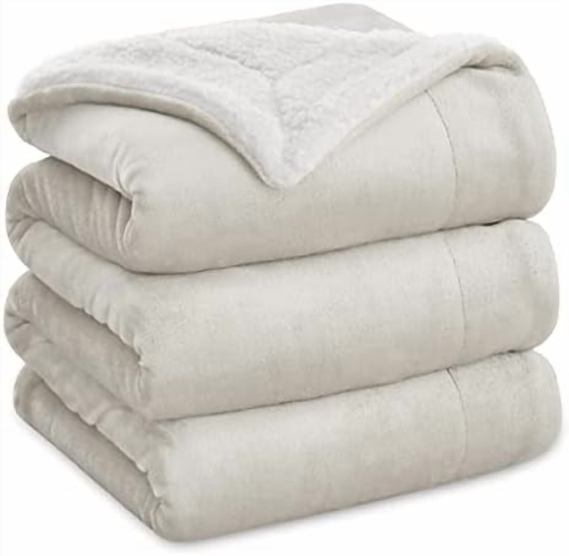 GentleSoft Sherpa Fleece Blankets Queen Size for Bed - Thick and Warm ...