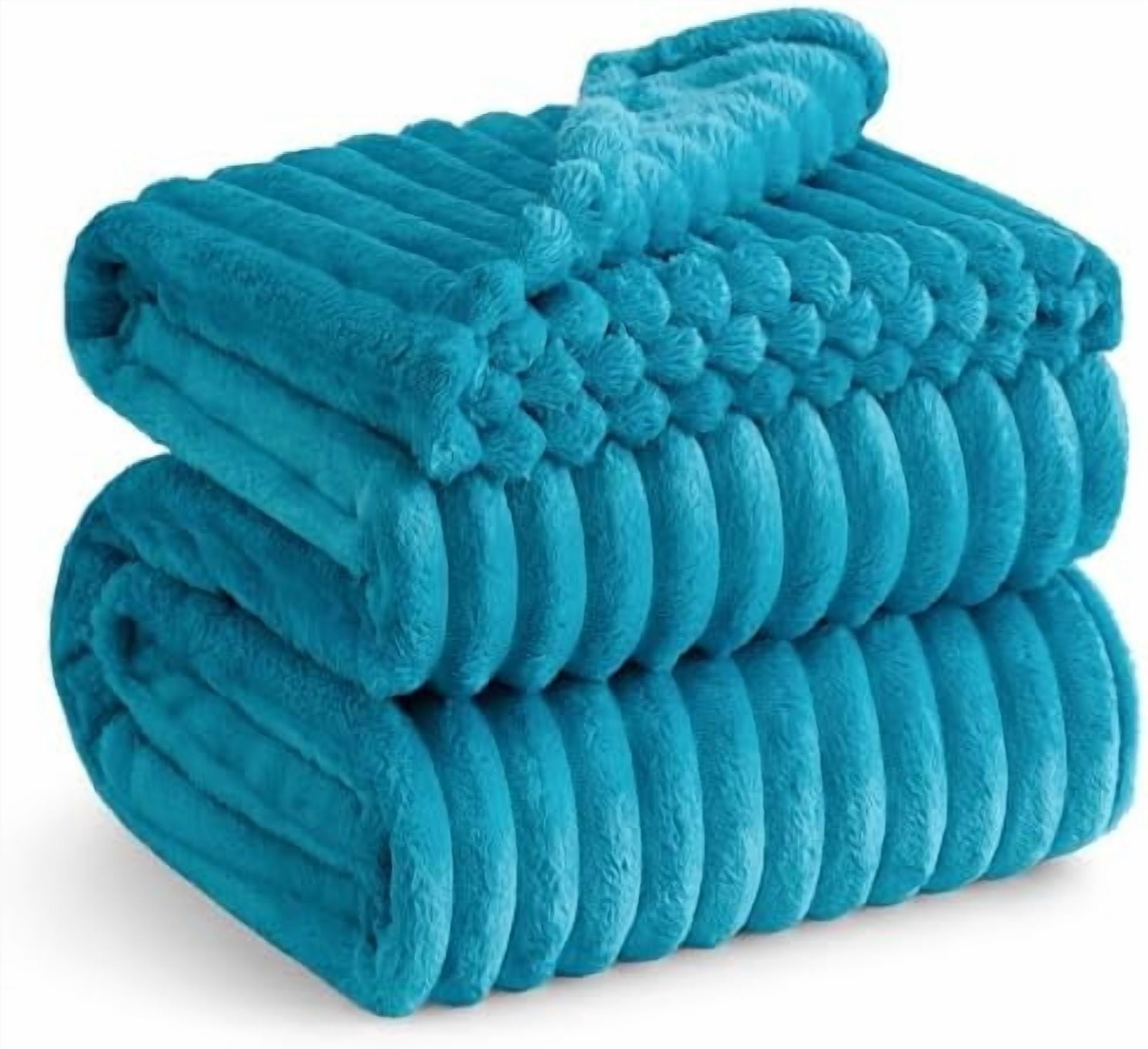 GentleSoft Teal Fleece Blanket for Couch - Cozy Soft Blankets for Women ...