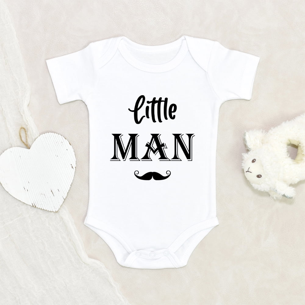 Gentleman Baby Clothes - Lil Man Mustache Pun Baby Clothes - Cute Baby ...