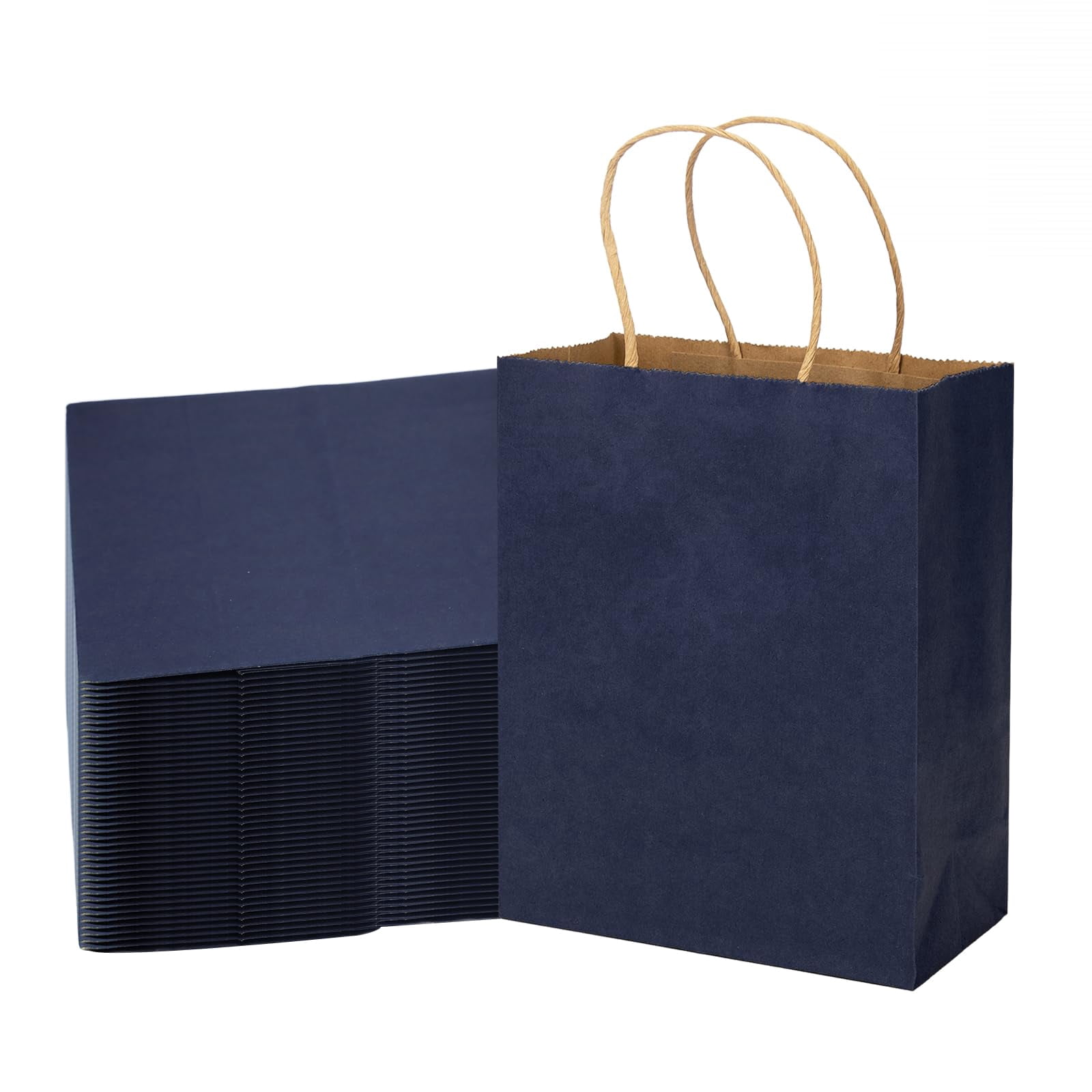 Gentleman Blue 100 Pack 10.5x8.3x4.3 Inch Gift Bags,Paper Bags With ...