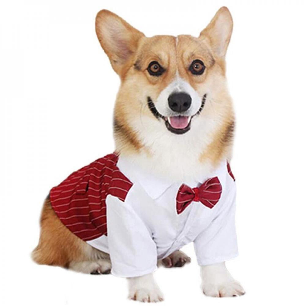 Gentleman Dog And Cat Clothes Wedding Suit Formal Shirt For Small Dogs ...