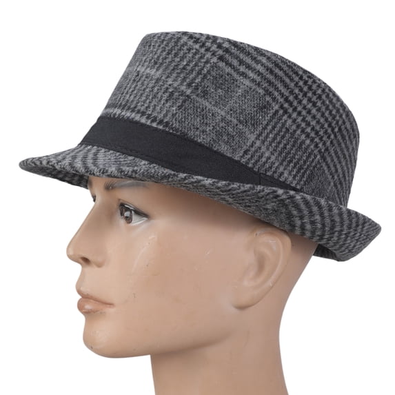 Gentleman Men Fedoras Hat for Winter Autumn Elegant Adult Homburg Jazzy ...