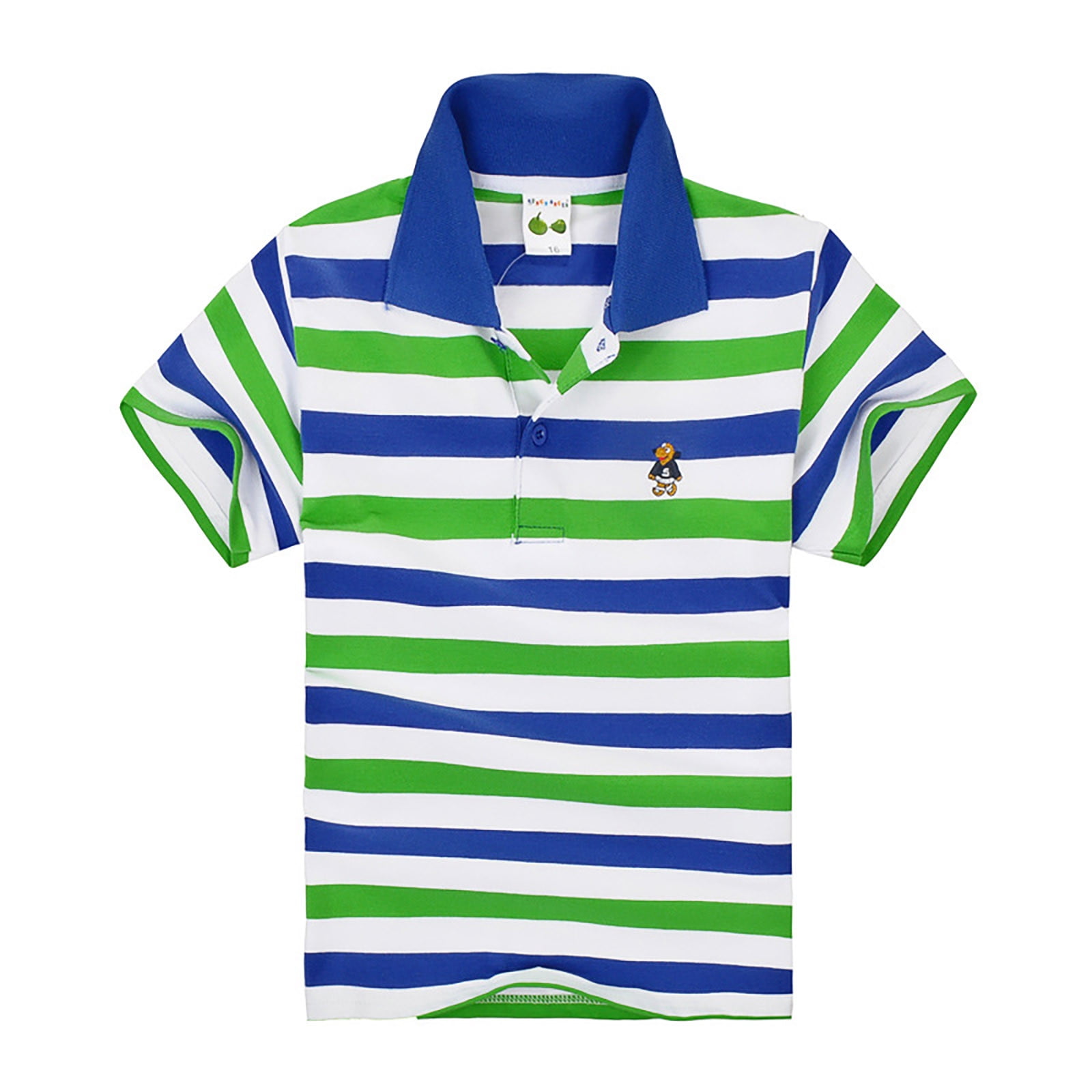 Gentleman Tops Blue Boy Polo Shirt Easter Button Down Shirt Boys Short ...