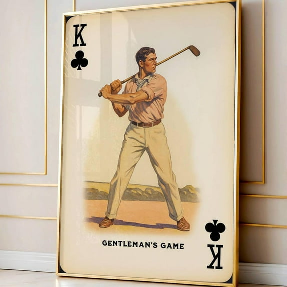 Gentleman's Game Golf Playing Card Prints, Old Money Wall Art, Preppy ...