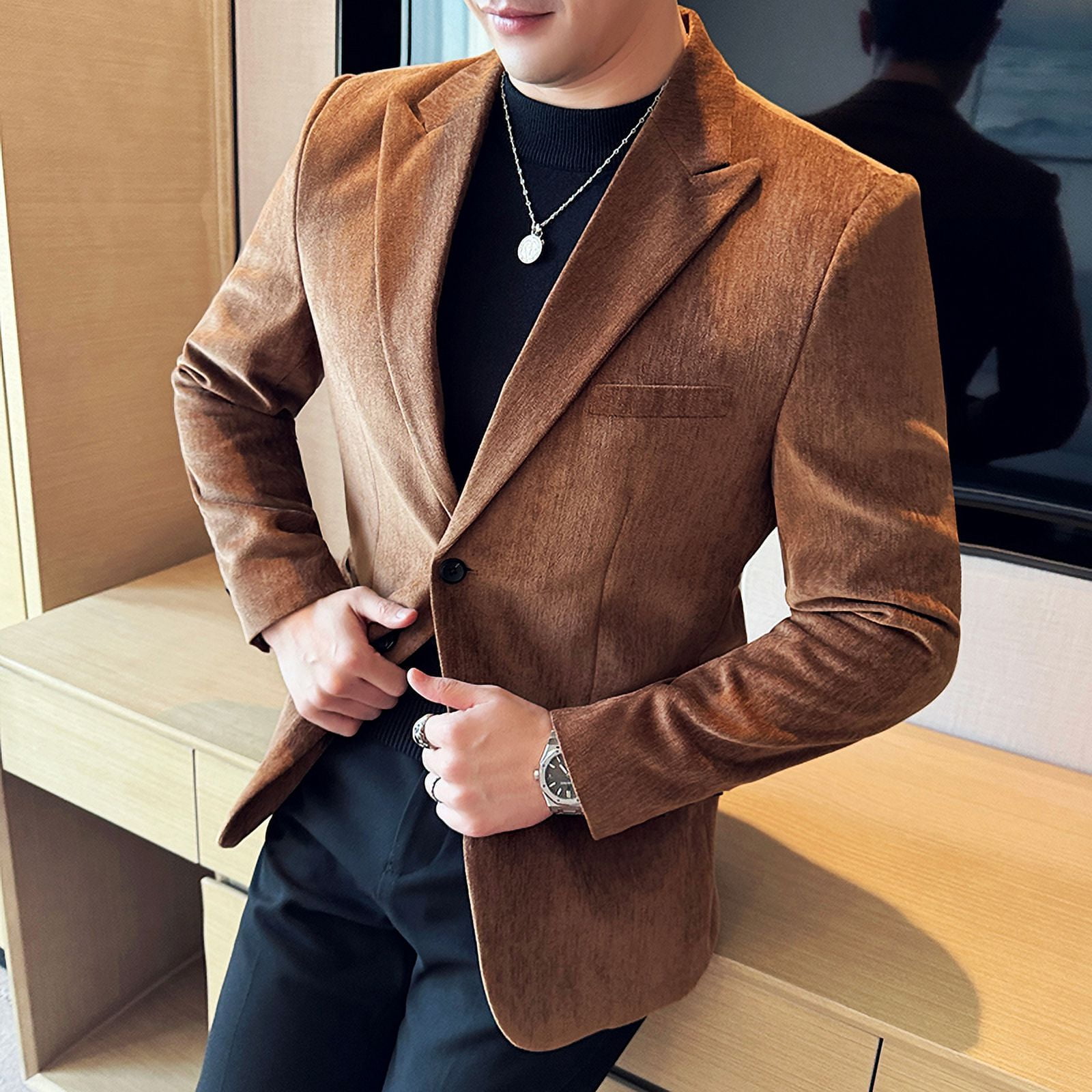 Gentleman's High-Grade Texture Suit Jacket Thick Wool Suit Business ...