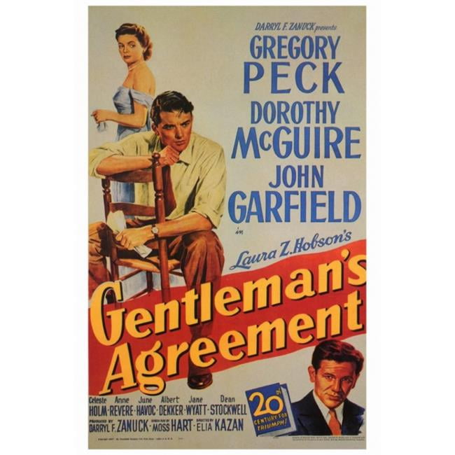 Gentlemans Agreement Movie Poster Print - 27 x 40 - Walmart.com