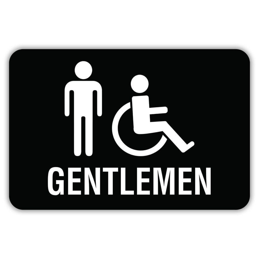 Gentlemen Restroom Metal Aluminum Sign Size: 16 x 12 Inch - Walmart.com